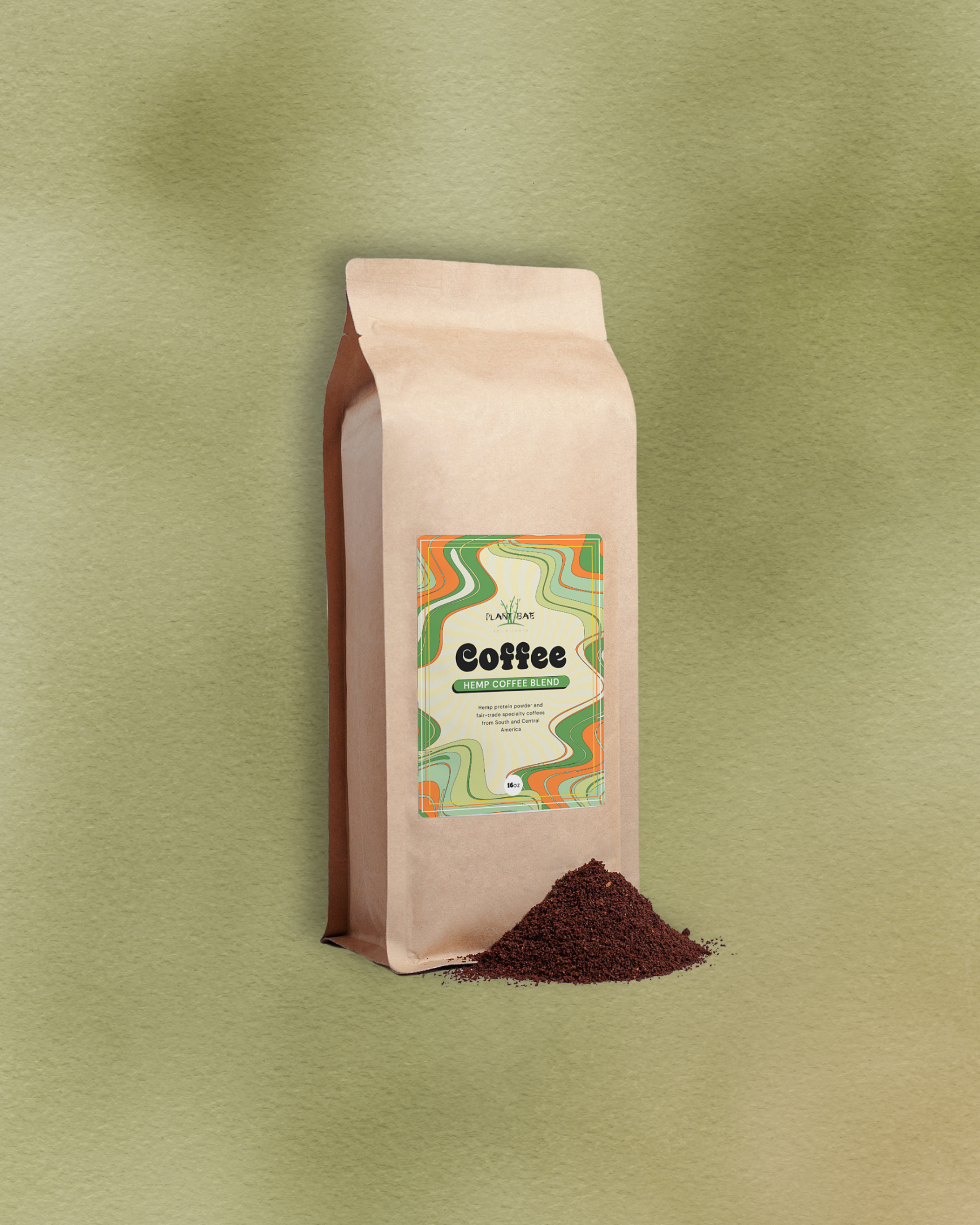 ORGANIC HEMP COFFEE BLEND - MEDIUM ROAST 16oz – Plant Bae Sol